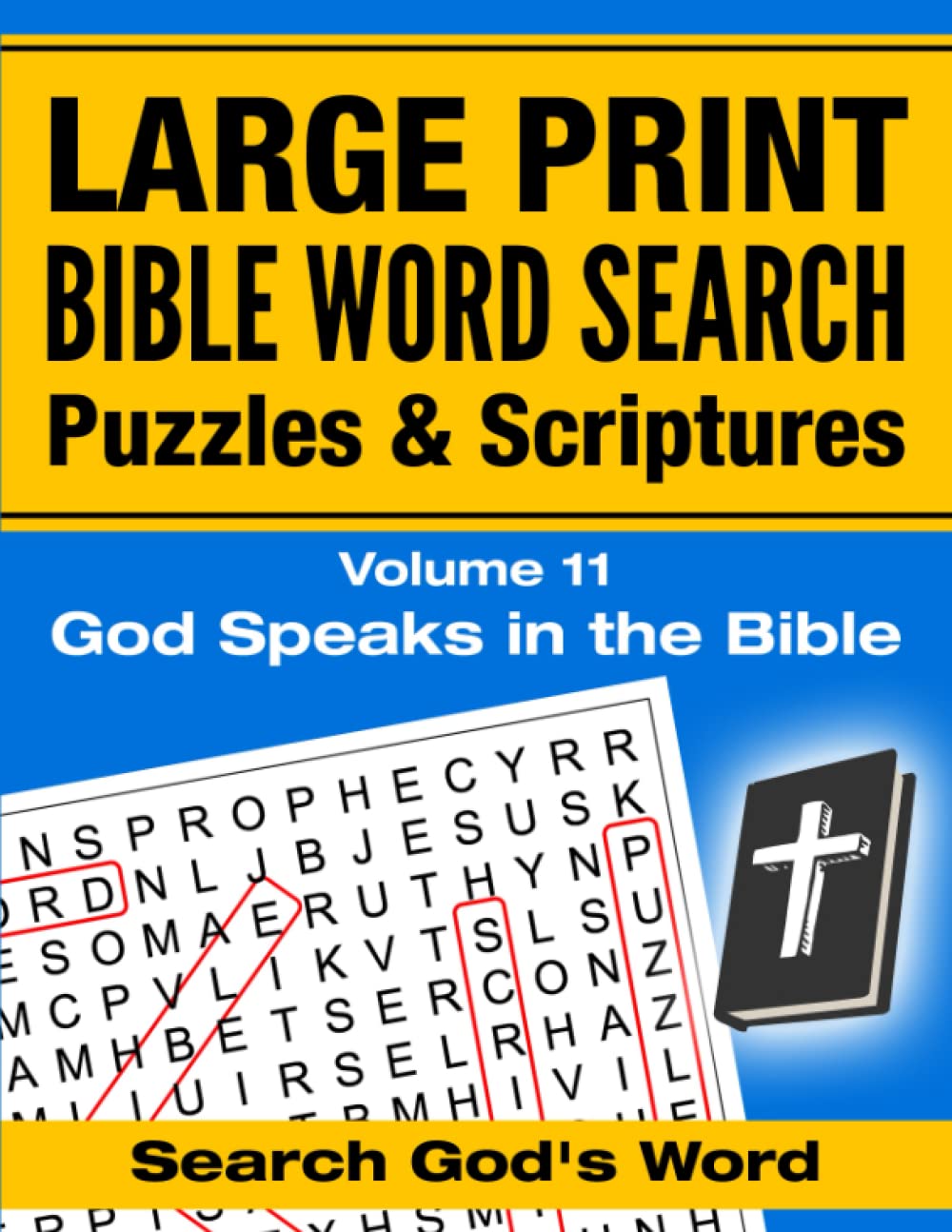 Bible Word Search, LARGE PRINT, Volume_10: God Speaks in the Bible ...
